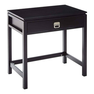 IN Room Furniture Designs 32" Contemporary Solid Wood Desk in Black ...