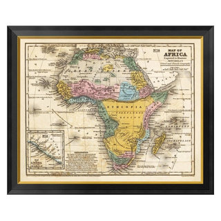 "Map of Africa, 1839" Framed Canvas Giclee by Samuel Augustus Mitchell ...