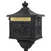 Vertical Aluminum Postal Security Mailbox Heavy Duty - Black ...