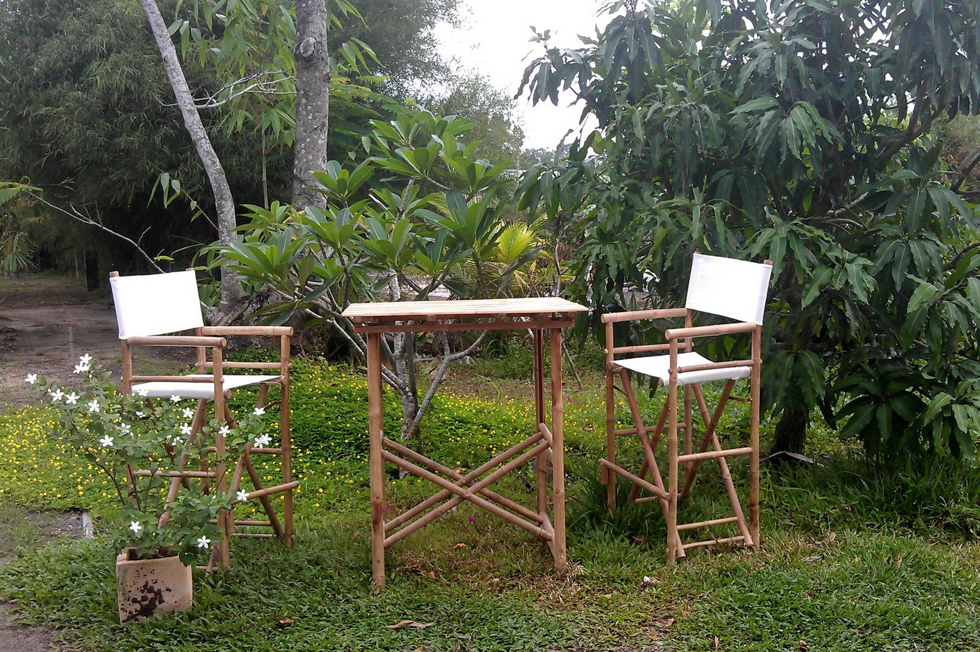 Bamboo Kd Bar Table - Tropical - Outdoor Pub And Bistro Tables - by ...