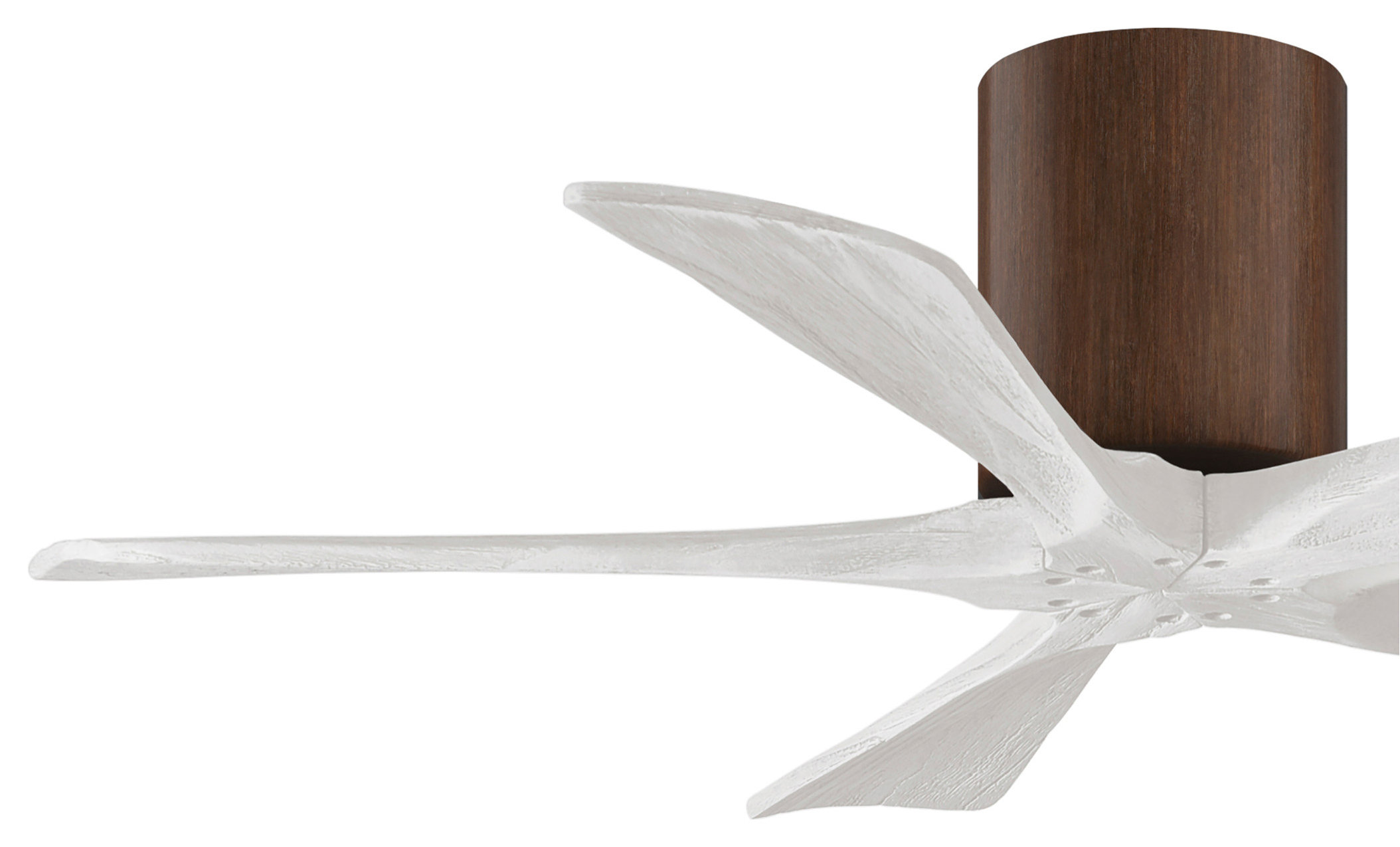 Irene-5H, Ceiling Fan, Walnut Tone Finish/Matte White Blades, 42 ...