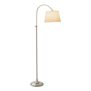 62" Task Floor Lamp With White Empire Shade - Transitional - Floor ...