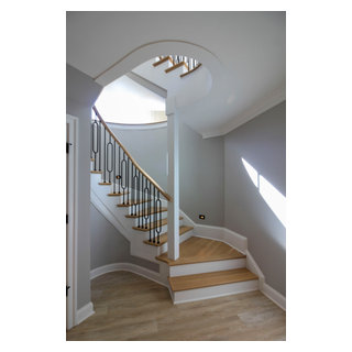 95_Remarkable and elegant floating elliptical staircase, McLean, VA ...