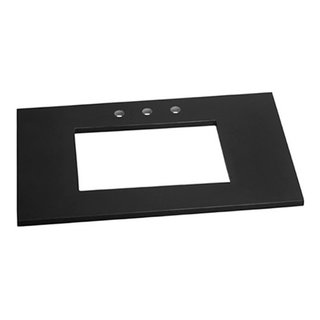 Ronbow Techstone Vanity Top With 8" Spread, Broad Black, 24"x19 ...
