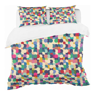 Geometric Pattern With Circles Modern and Contemporary Duvet Cover Set ...