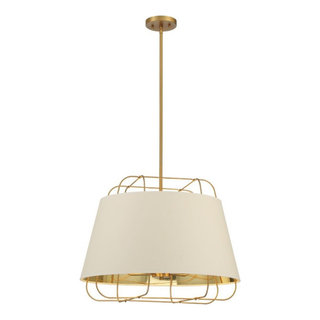 6 Light Pendant in Transitional Style - 24 Inches Wide by 18 Inches ...