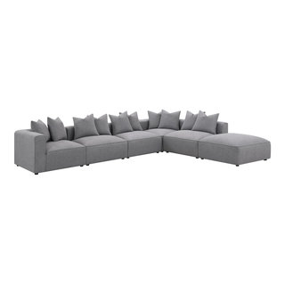 Jennifer 6-piece Upholstered Modular Sectional Grey - Sectional Sofas ...