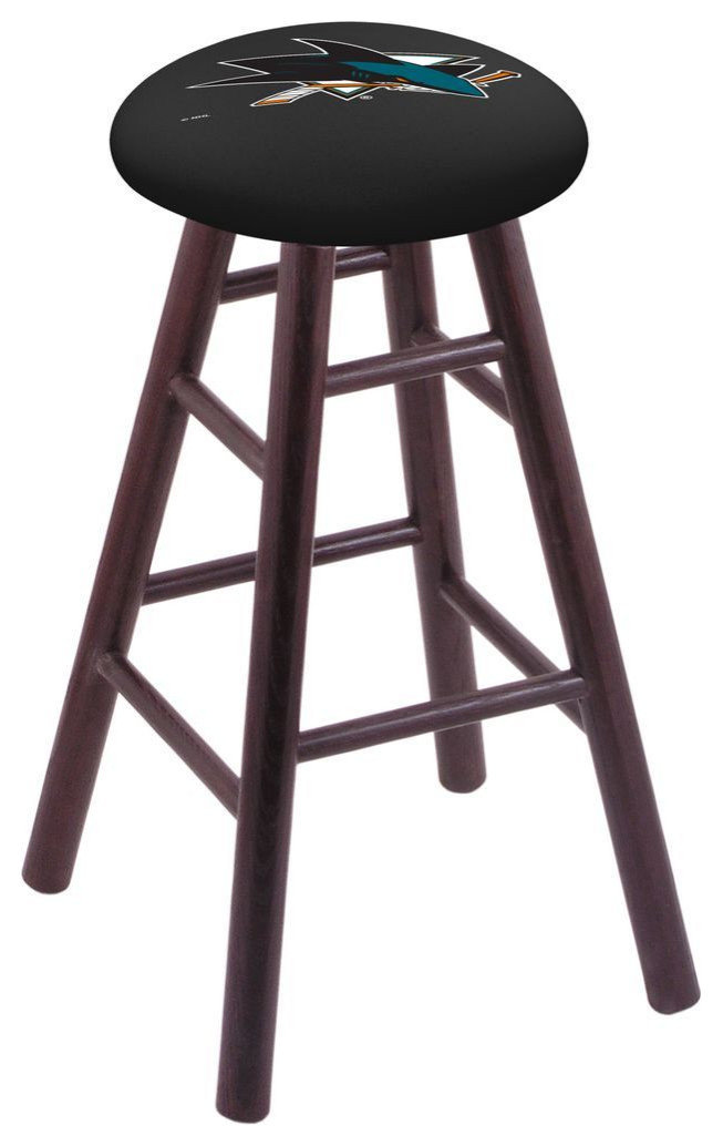 Holland RC San Jose Sharks 30" Swivel Oak Bar Stool - Dark Cherry ...