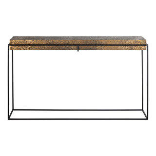 Rustic Gold Console Table | OROA Dover - Industrial - Console Tables - by OROA - Distinctive ...