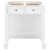 De Soto 102" Bright White Double Vanity Deluxe Set, 3cm Jasmine Pearl ...
