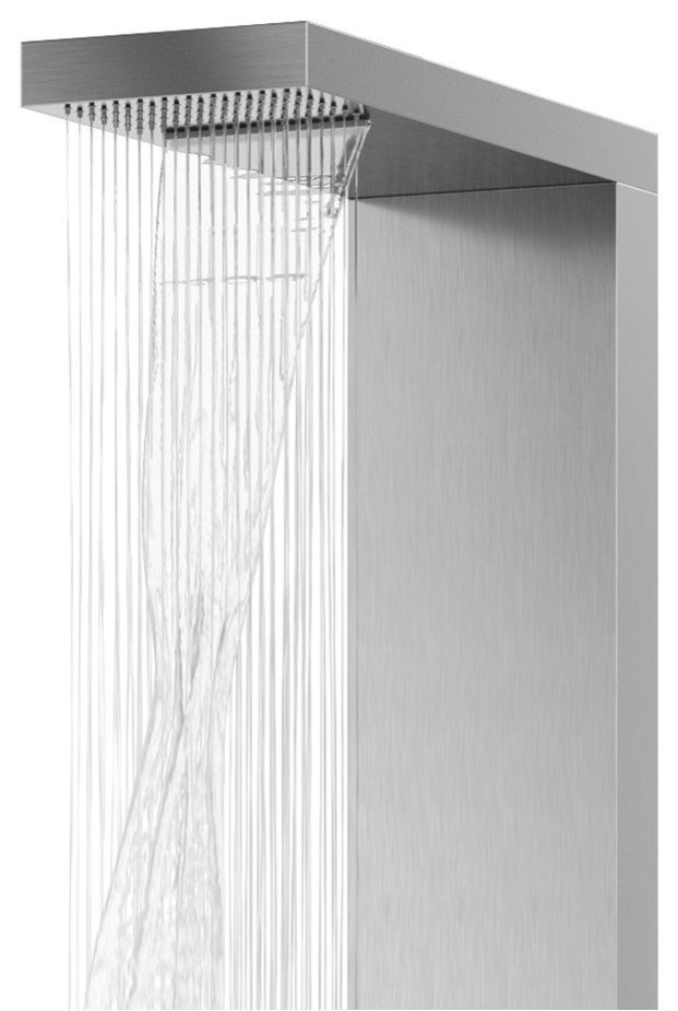 Oahu ShowerSpa Brushed Stainless Steel Shower Panel, 2.5 GPM ...