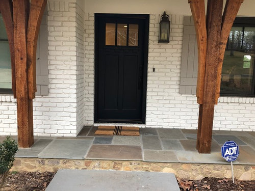 Painting concrete walkway