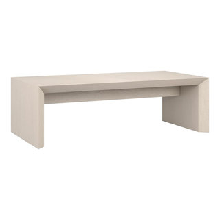 Oswin 48 Wide Rectangular Coffee Table in Alder White - Contemporary ...