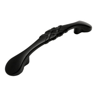 Cosmas 7063FB Flat Black Braided Cabinet Pull - Traditional - Cabinet ...