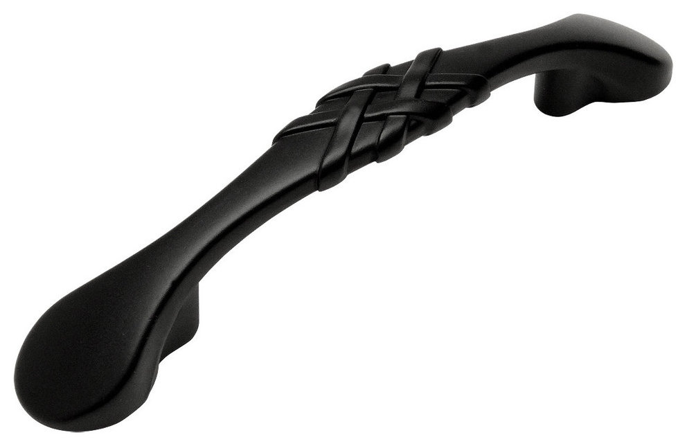 Cosmas 7063FB Flat Black Braided Cabinet Pull - Traditional - Cabinet ...