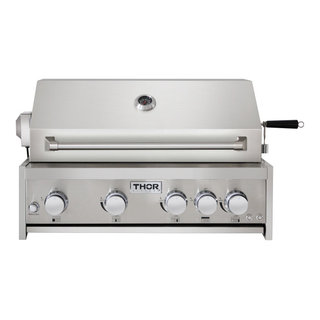 32" 4-Burner Built-In Propane Gas Grill - Contemporary - Outdoor Grills ...