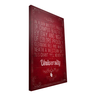 The University of Oklahoma Song Canvas Print, 8"x12" - Contemporary ...