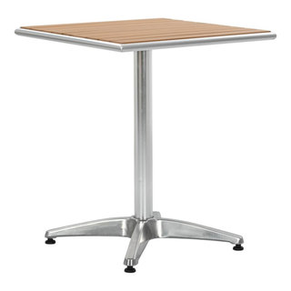 Vidaxl Patio Table Silver 23.6"x23.6"x27.6" Aluminum and WPC ...
