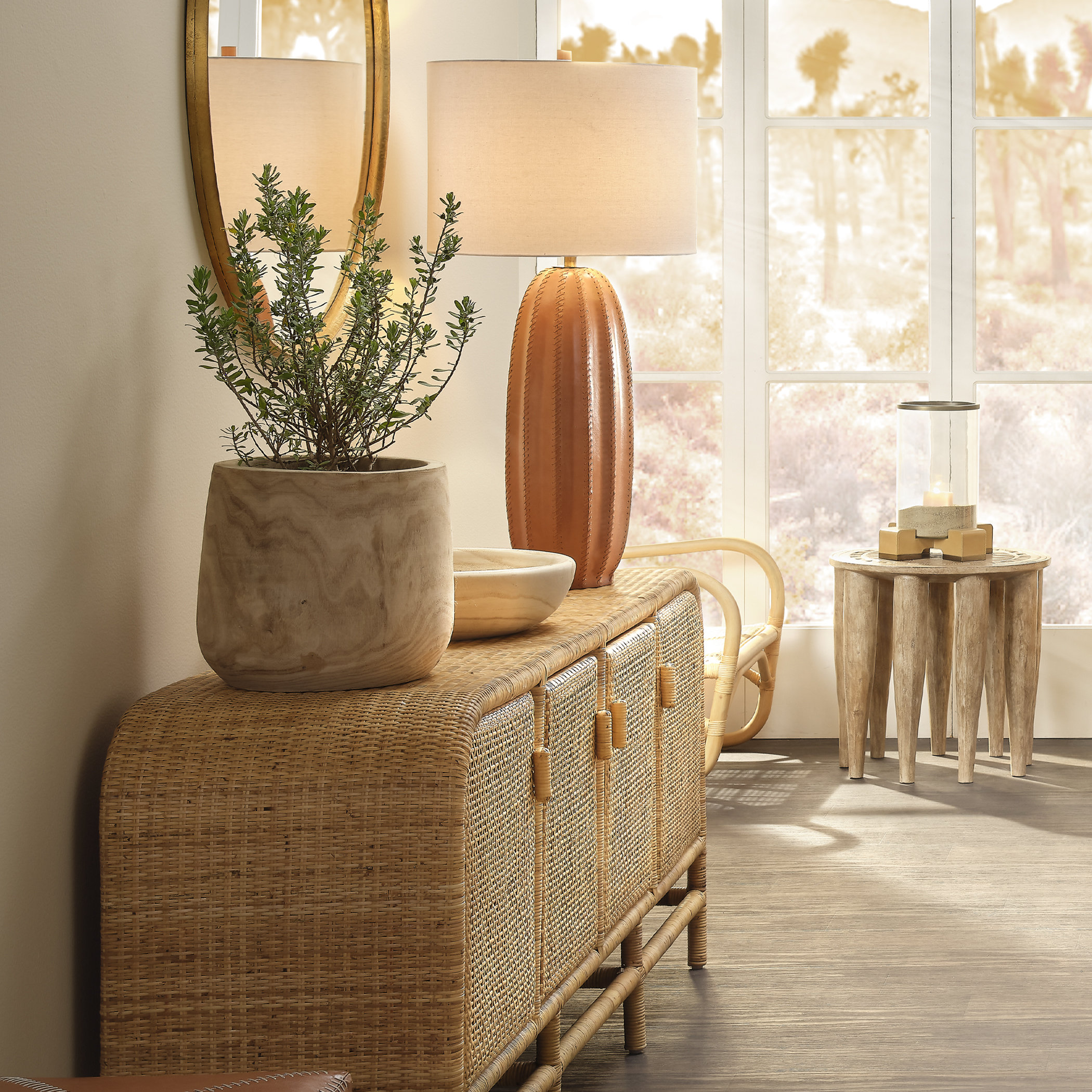 Santa Monica Four Door Rattan Sideboard - Tropical - Buffets And Sideboards - by Jamie Young ...