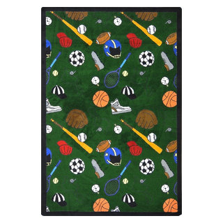 Games People Play, Gaming & Sports Area Rugs Multi-Sport Rug, 7'8" x 10 ...