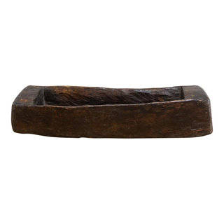 Old Wood Cabin Long Bowl - Rustic - Indoor Pots And Planters - by De ...