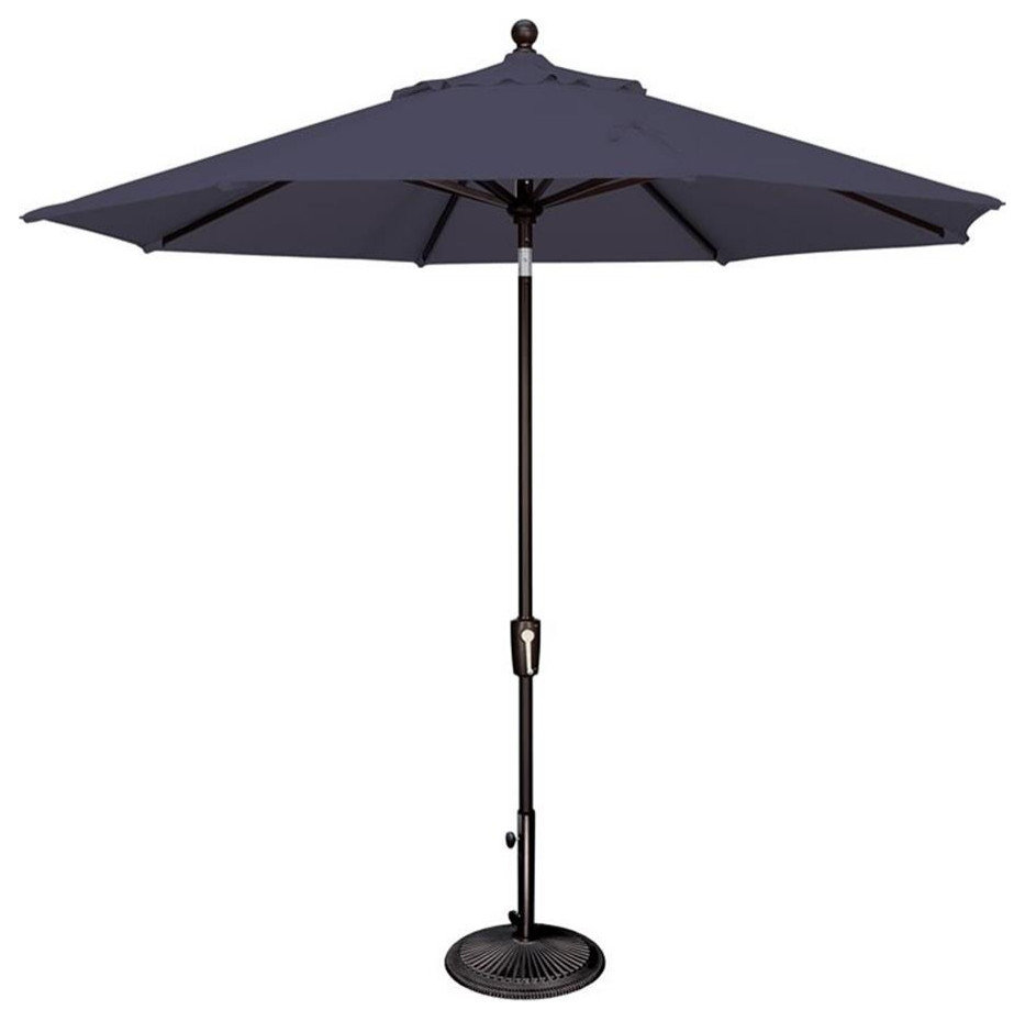 Simply Shade Catalina 108" Octagon Push Button Tilt Umbrella in Black ...