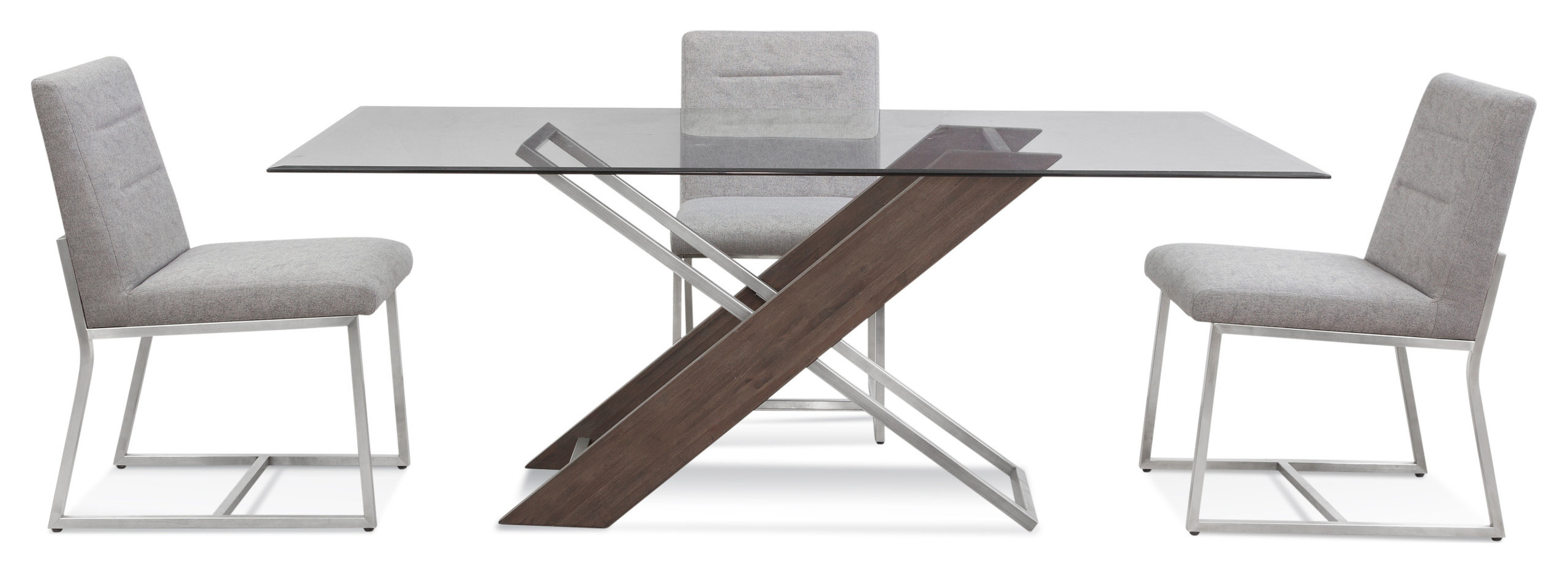 Harmon Dining Table - Gunmetal/Poplar - Contemporary - Dining Tables - by Bassett Mirror | Houzz
