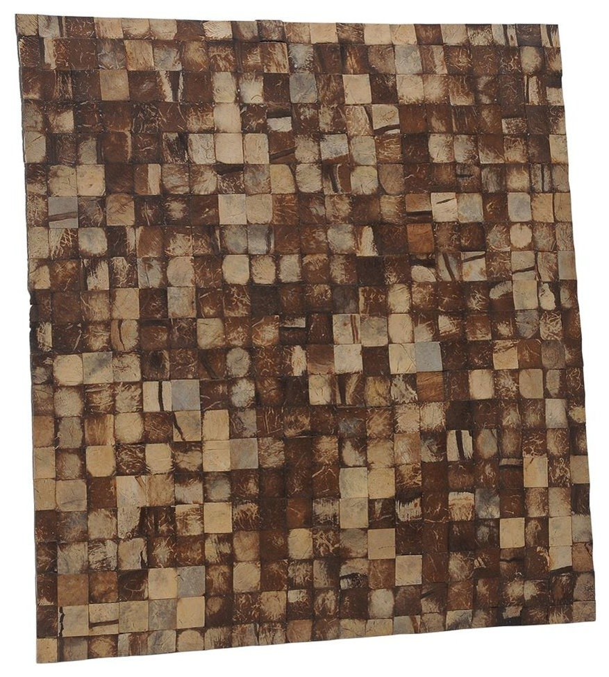 East at Main Natural Bliss Mini Coconut Shell Wall Tile - Tropical ...