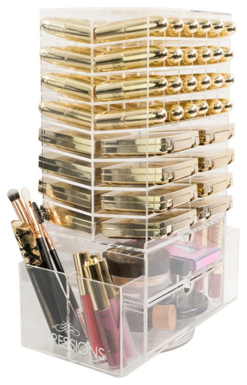 Acrylic Lipstick and Powder Spinner With Drawers - Modern - Bathroom ...