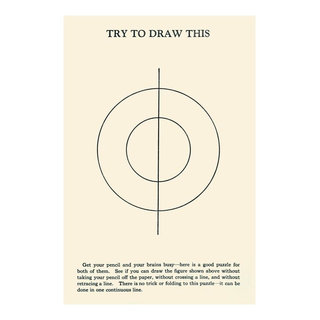 "Try to Draw This" Digital Paper Print by Retromagic, 17"x24", 26"x38 ...