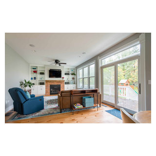 Historic Farmhouse Addition & Renovation - Farmhouse - Living Room ...