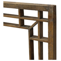 Vintage Restored Oriental Zen Geometric Wood Wall Panel Hws3774 - Asian ...