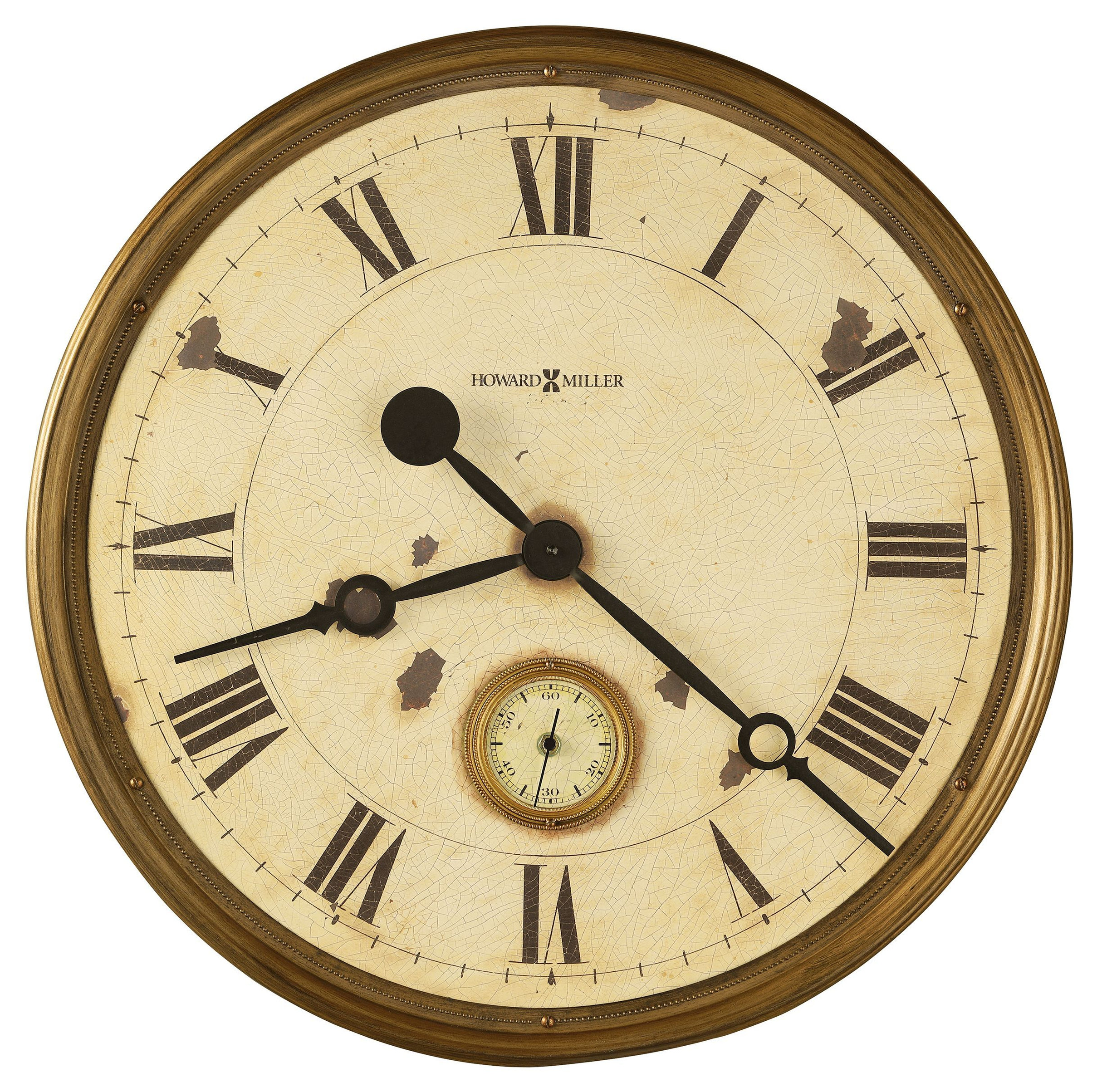 Howard Miller Custer Gallery Wall Clock, Antique Brass - Traditional ...