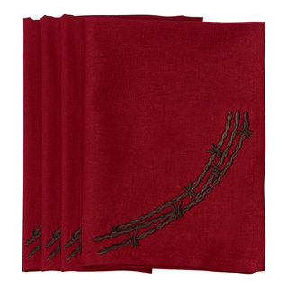 HiEnd Accents Barbwire Napkin (Set of 4) - Contemporary - Napkins - by ...