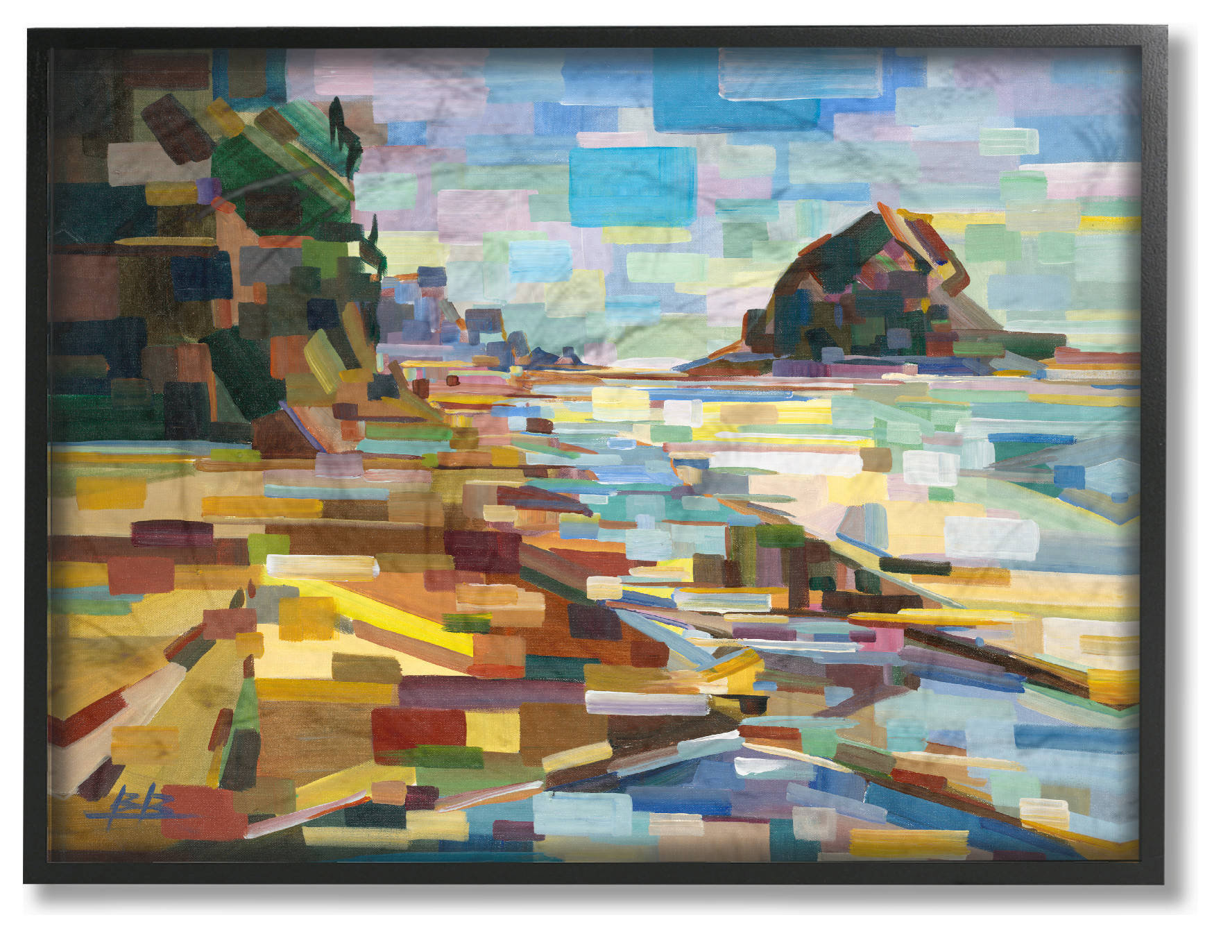 Geometric Downeast Rocky Coast, 11x14 - Contemporary - Prints And ...