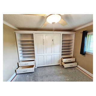 Traditional 6 Raised Panels Murphy Wall Bed Built-In Wall-to-Wall with ...