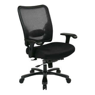 Big and Tall Double Air Grid Black Back Ergonomic Office Chair Contemporary Office Chairs by Office Star Products Houzz