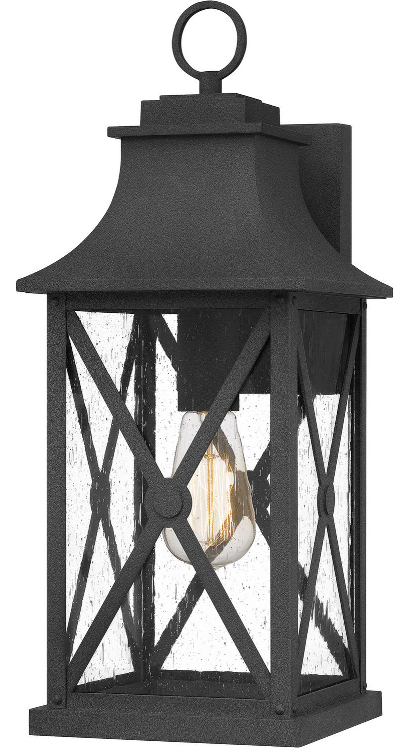 Ellerbee One Light Outdoor Wall Mount, Mottled Black - Transitional ...
