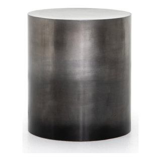 Cameron Ombre Antique Pewter End Table - Transitional - Side Tables And ...