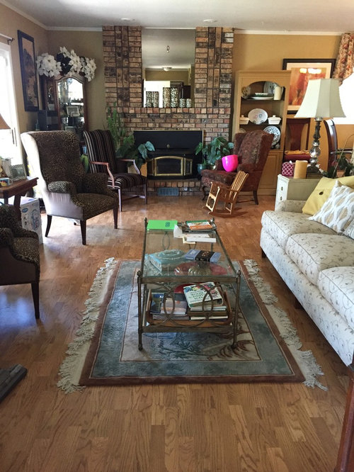 Level drop down living room to same level as the dining room