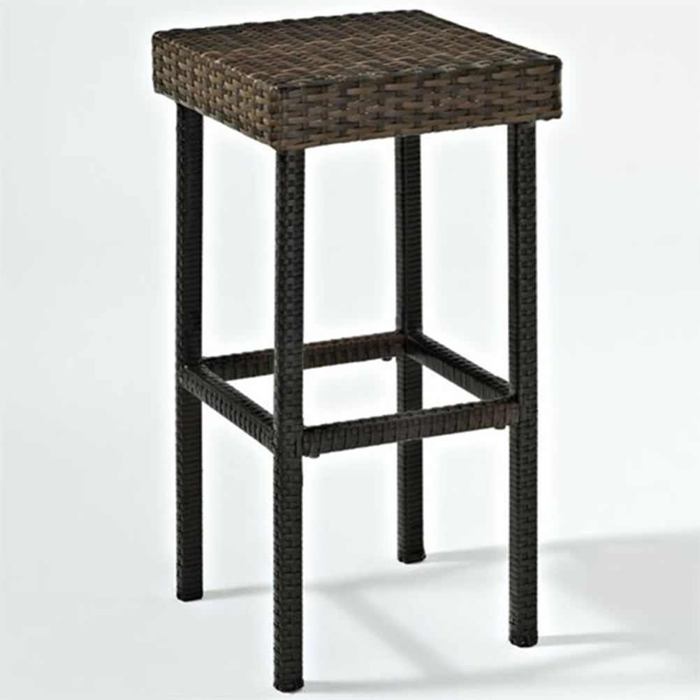 Crosley Furniture Palm Harbor 29" Wicker / Rattan Bar Stool in Brown ...