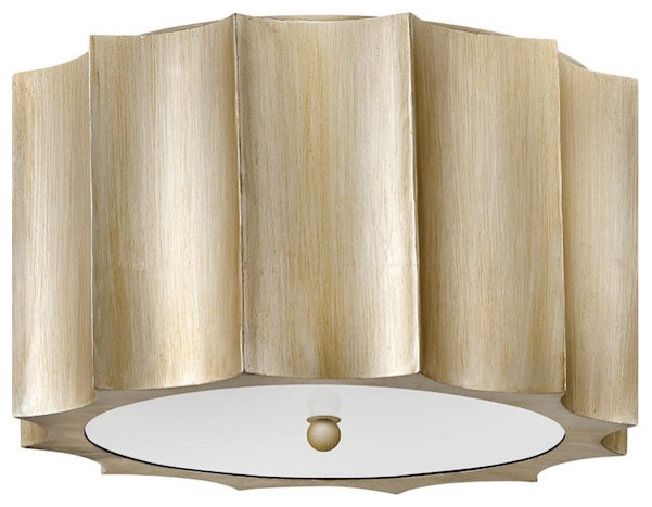 Hinkley Lighting Gia 2-Light Indoor Med Flush Mount, Gold/Etched Lens ...