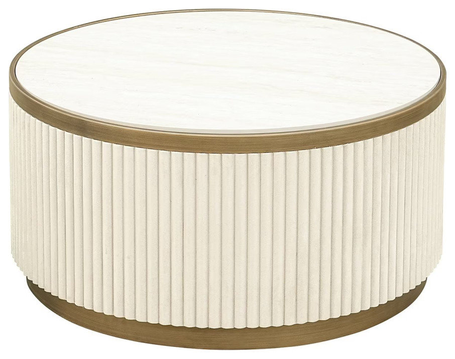 White Ceramic Nesting Coffee Tables, 2-Piece Set, Oroa Tivoli ...