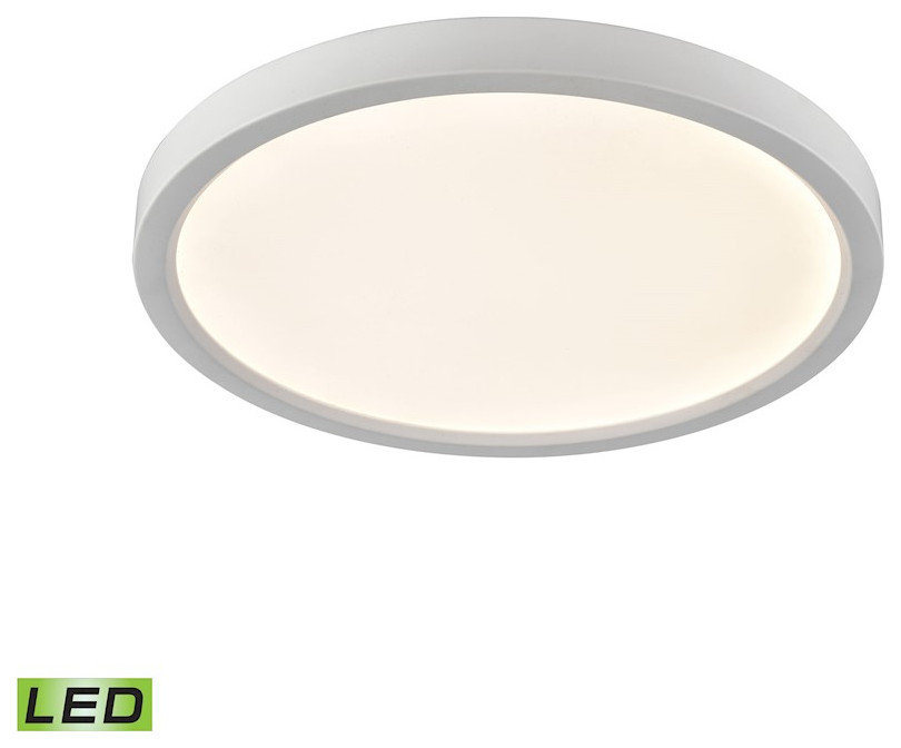 Thomas Lighting Ceiling Essentials Titan 15" Round Flush, White LED ...