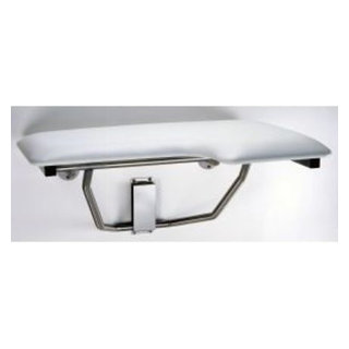 Bobrick B-518 Left Hand Folding Shower Seat with Padded Cushion ...