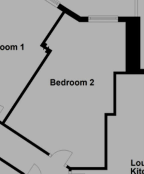 Awkwardly shaped guest room to transform | Houzz UK