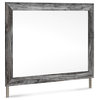 Ashley Furniture Thyven 31" x 42" Wood Bedroom Mirror in Smoky Gray ...