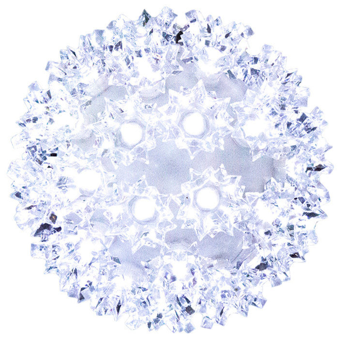 150L LED 10" Sphere Pure White LEDs - Contemporary - Holiday Lighting ...