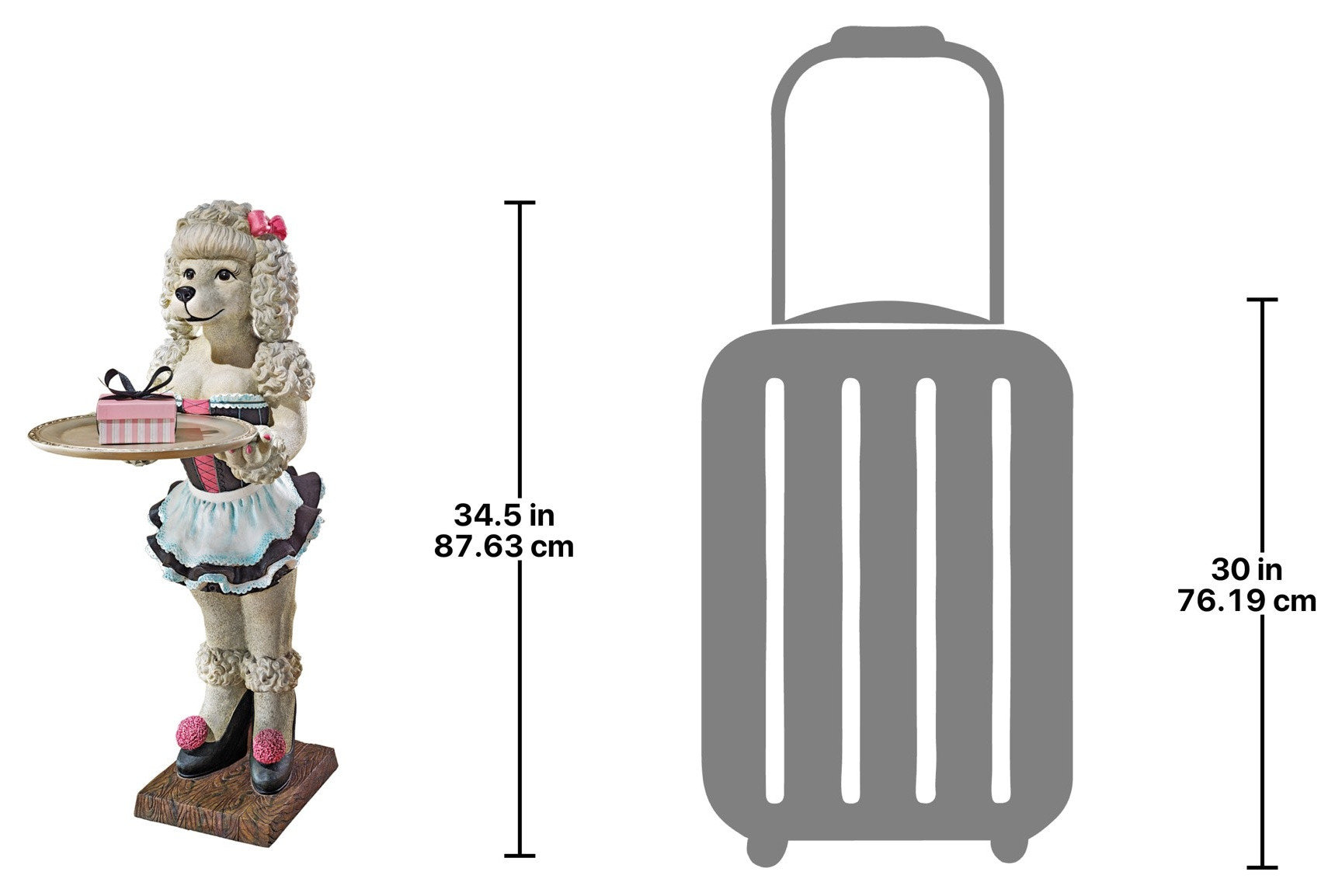 Coco the Parisian Poodle Servant Table - Eclectic - Side Tables And End ...