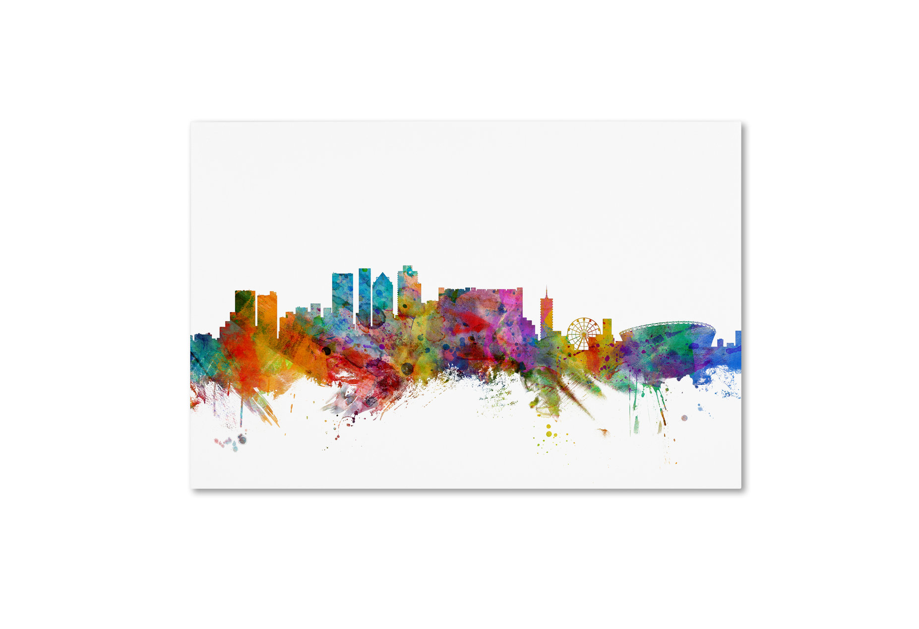 'Cape Town, South Africa Skyline' Canvas Art by Michael Tompsett, 12" x ...